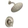 MOEN Brantford Posi-Temp Rain Shower Single-Handle Shower Only Faucet Trim Kit in Brushed Nickel ...