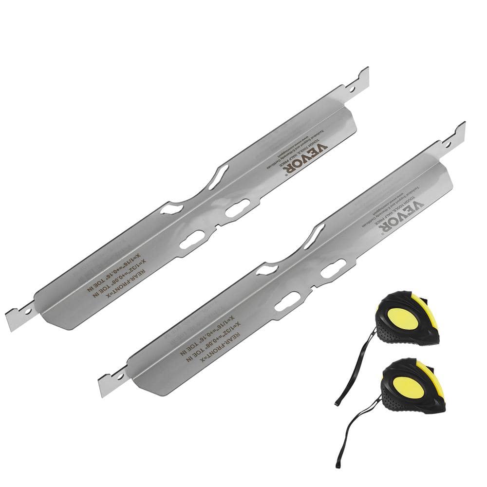 VEVOR Wheel Alignment Tool, 2-Pack Toe Alignment Toe Plates, Stainless ...