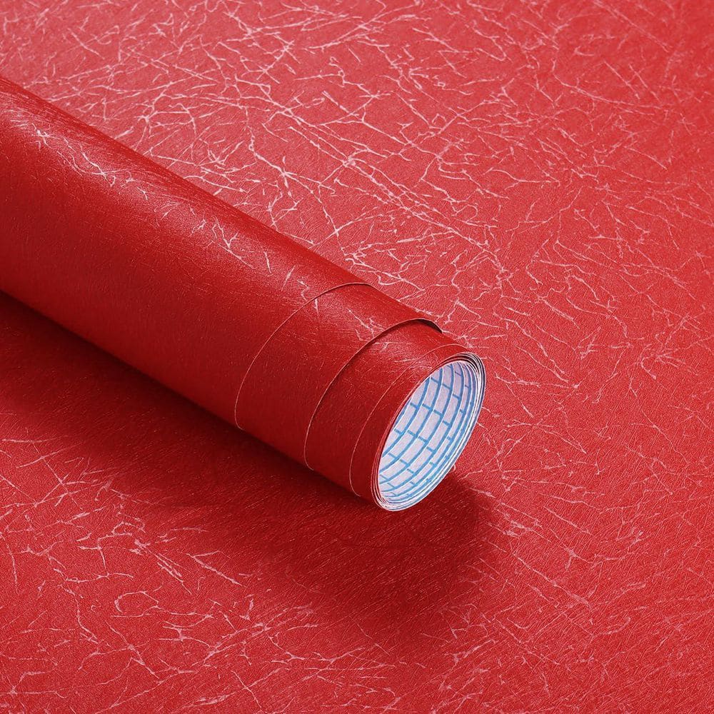 Red Silk Peel and Stick Wallpaper Roll (Set of 1) YJ00440 - The Home Depot
