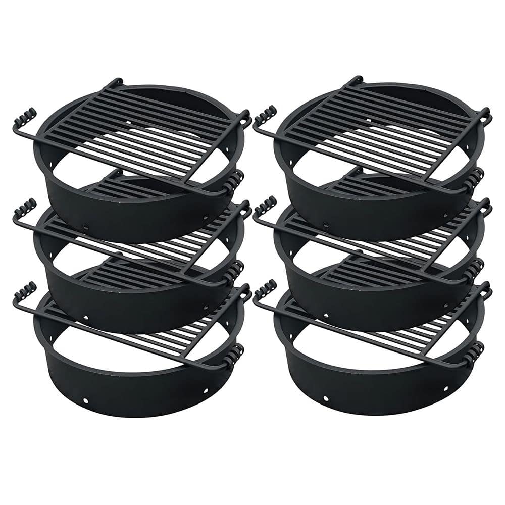 PILOT ROCK H-16 B6X2 Park Style Outdoor BBQ Charcoal Grill w/ Swivel, 2 ...
