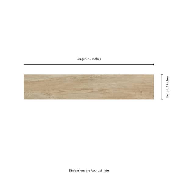 MSI Benson Park 9 in. x 47 in. Matte Porcelain Wood Look Floor and Wall ...