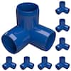 Formufit 3/4 in. Furniture Grade PVC 3-Way Elbow in Blue (8-Pack ...