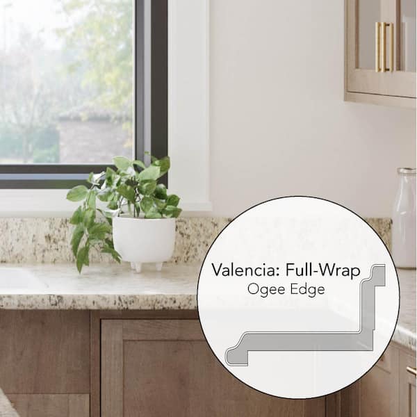 Hampton Bay 4 ft. Straight Laminate Countertop in Textured Typhoon Ice ...