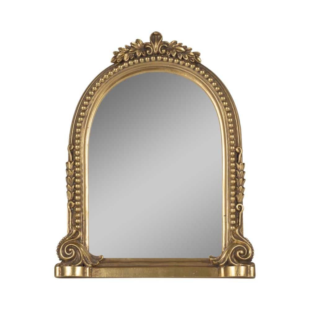 Liv & Skye 5 in. x 7 in. Gold Resin Glass Ornate Arch Photo Frame 20416 ...