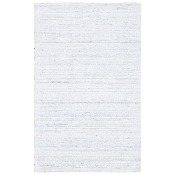 SAFAVIEH Mirage 3 ft. x 5 ft. Ivory/Silver Distressed Striped Solid ...