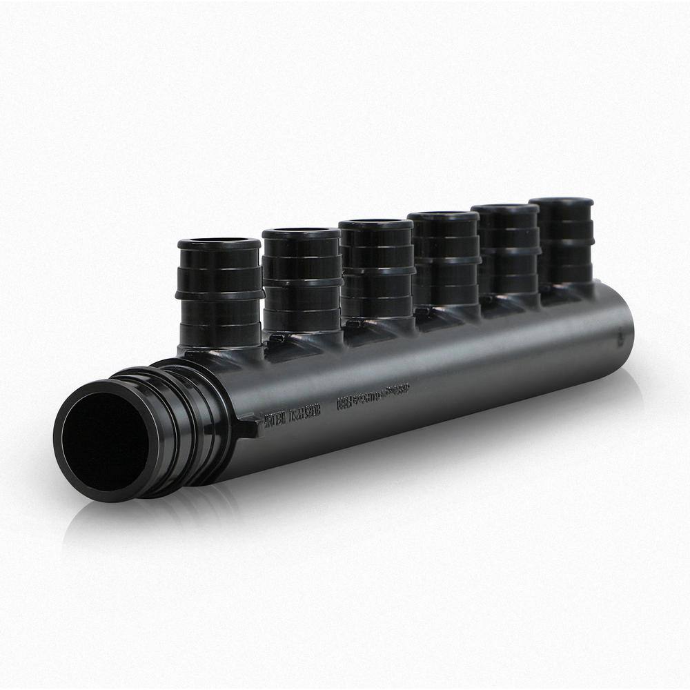 PLUMBFLEX 6 Port Outlet Pex A PPSU PEX Manifolds & Multiport Tees, 3/4 ...