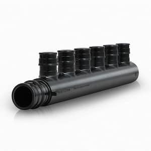 PLUMBFLEX 4 port open PEX Manifold, 4 Outlet PEX A Multiport Tee, 1/2 ...