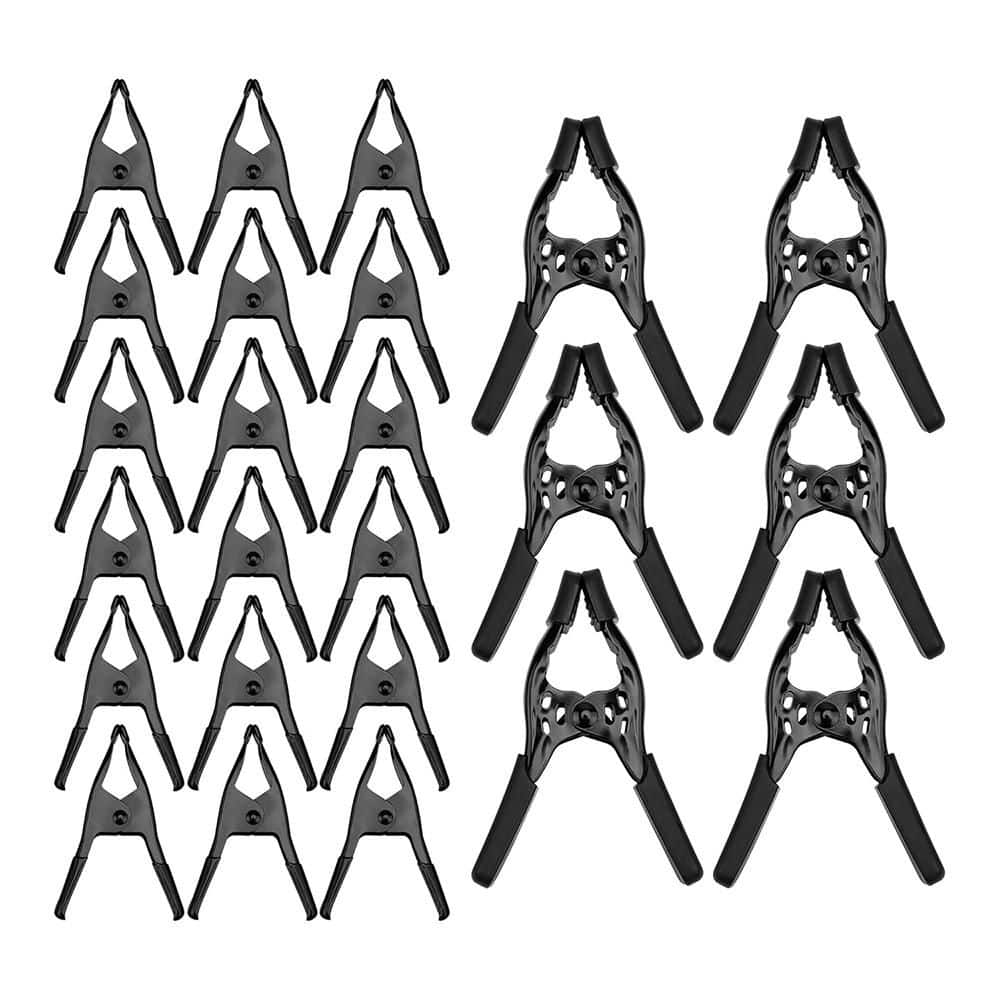 Afoxsos Metal Spring Clamps Clips 24-Pack with 1.1 and 1.6 Jaw Opening ...