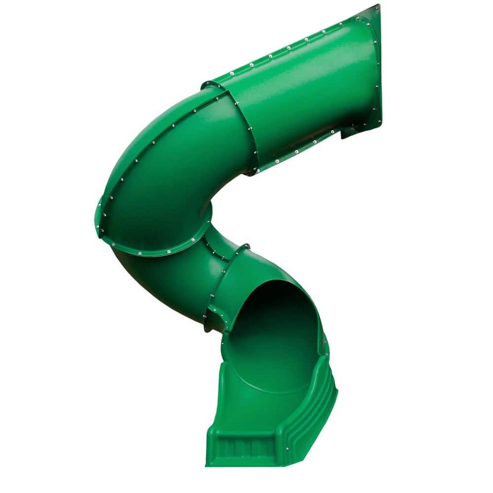 Reviews for Gorilla Playsets Green 7 ft. Spiral Tube Playground Slide ...