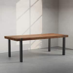 Urban Woodcraft Farmhouse, Solid Wood Material 98 in. 4-Legs Dining ...