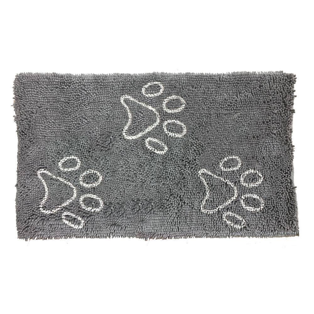 Home Dynamix Comfy Pooch Clean Paw Gray/White 21 in. x 30 in. Door Mat ...