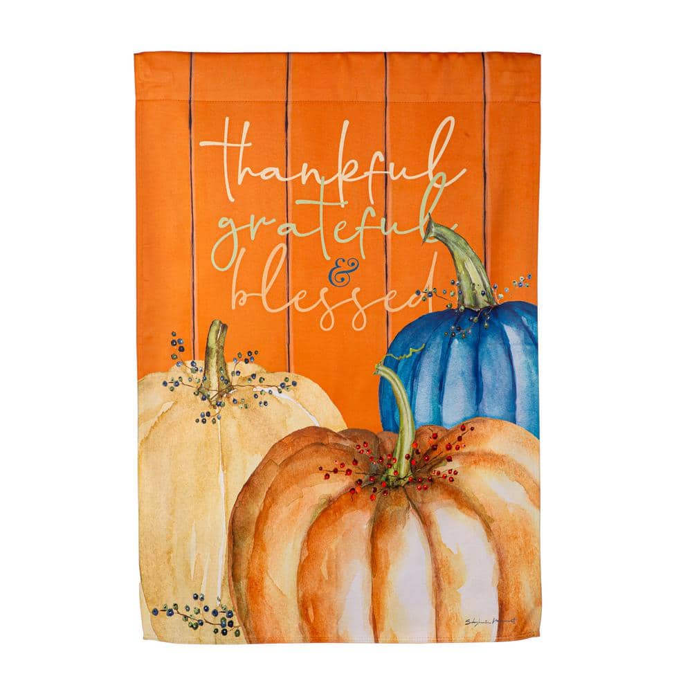 Evergreen Enterprises 2 ft. x 3-1/2 ft. Thankful, Grateful, and Blessed ...