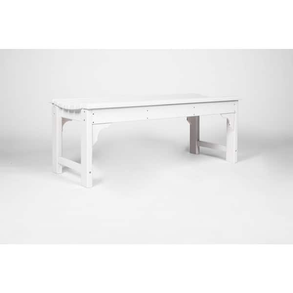ECOCHIC SPACES INC White HDPE Adirondack Bench-All-Weather Recycled ...