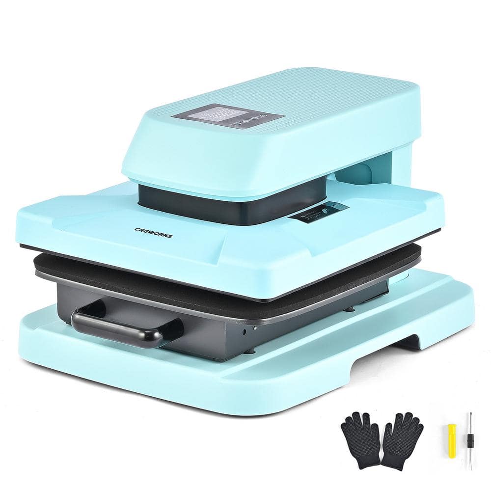 Merra 15 in. x 15 in. Auto Heat Press Machine T-Shirt Sublimation ...