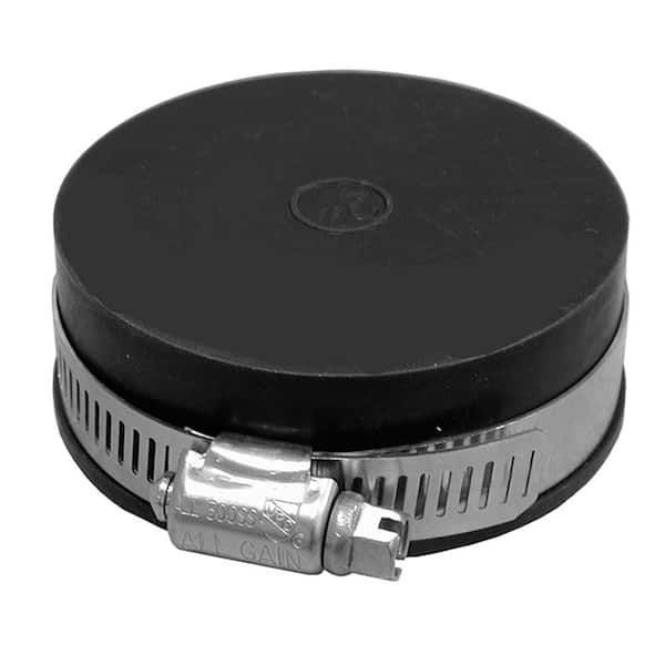 JONES STEPHENS 3 in. Heavy Duty Flexible Rubber Test Cap for Cast Iron ...