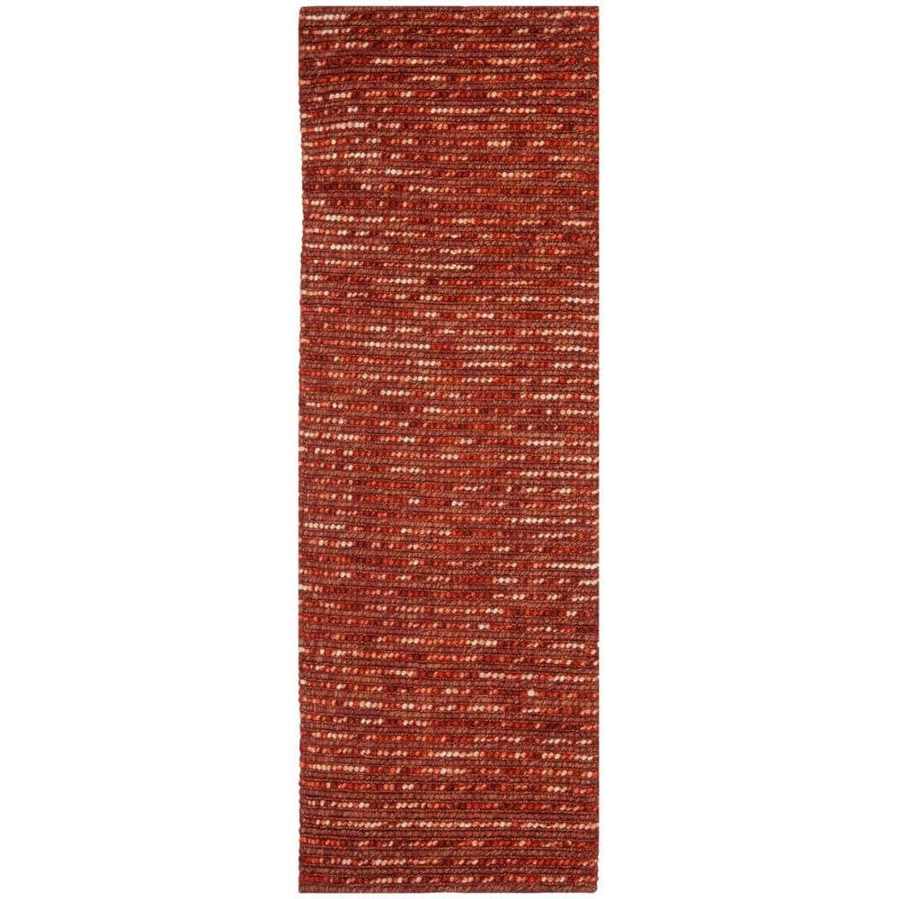 SAFAVIEH Bohemian Rust/Multi 3 ft. x 8 ft. Striped Runner Rug BOH525C ...