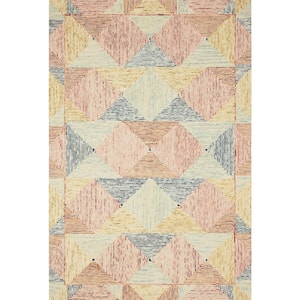 Loloi Spectrum Ivory/Multi 7 ft. 9 in. x 9 ft. 9 in. Contemporary Wool ...