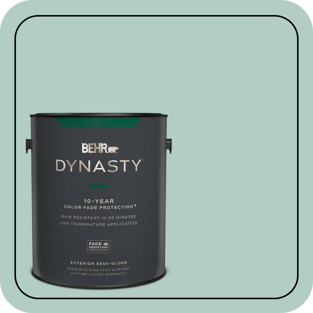 BEHR DYNASTY 1 gal. #M430-3 Wintergreen Dream Semi-Gloss Exterior Stain ...