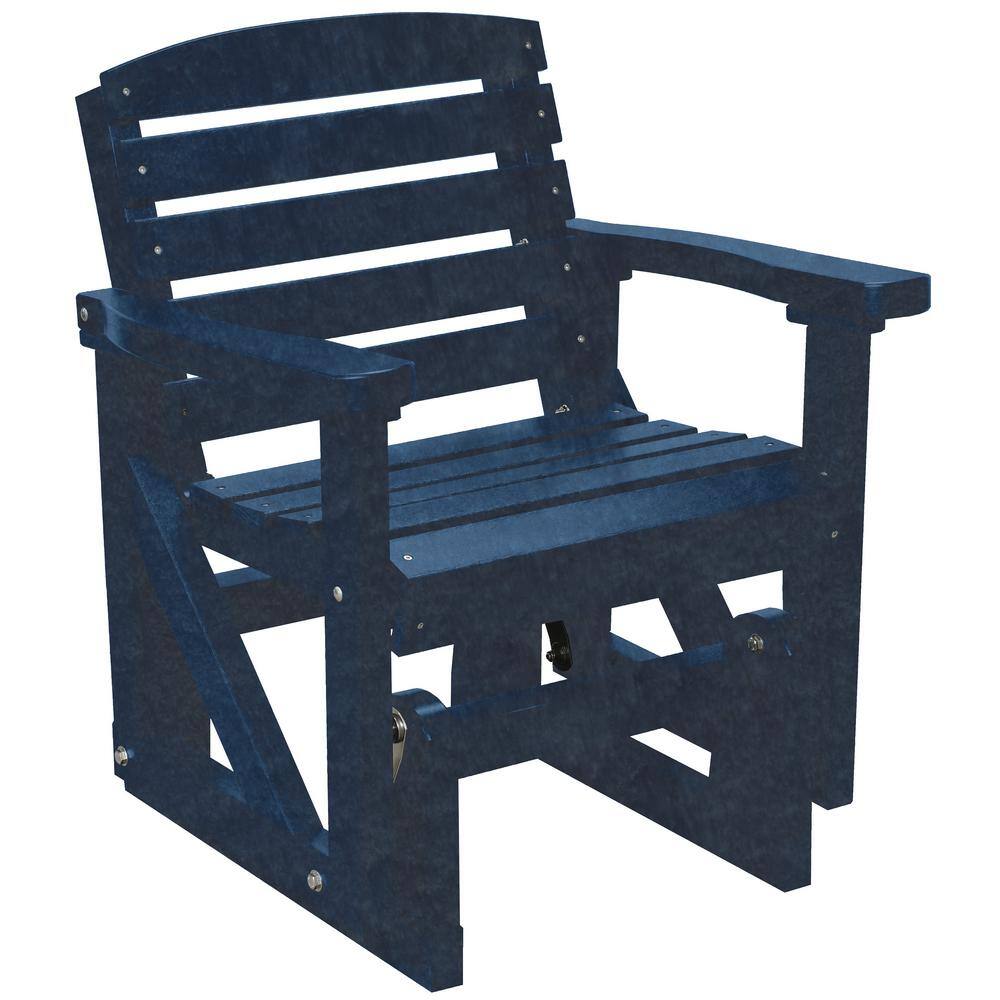 WILDRIDGE Classic 1-Person Patriot Blue Plastic Outdoor Glider LCC-206 ...