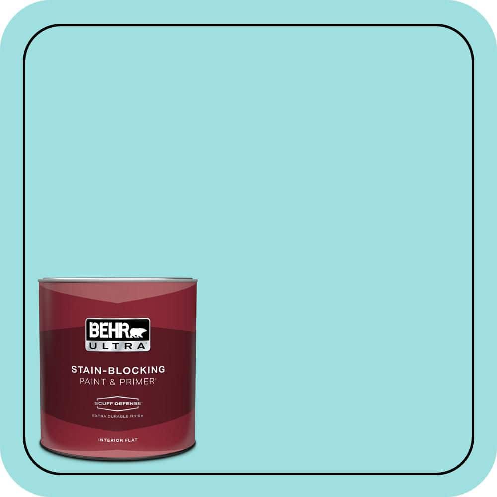 BEHR ULTRA 1 qt. #P460-2 Tropical Waterfall Extra Durable Flat Interior ...