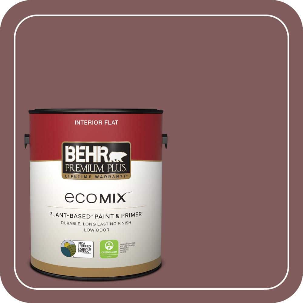BEHR PREMIUM PLUS 1 gal. #140F-6 Book Binder Flat EcoMix Plant-Based ...