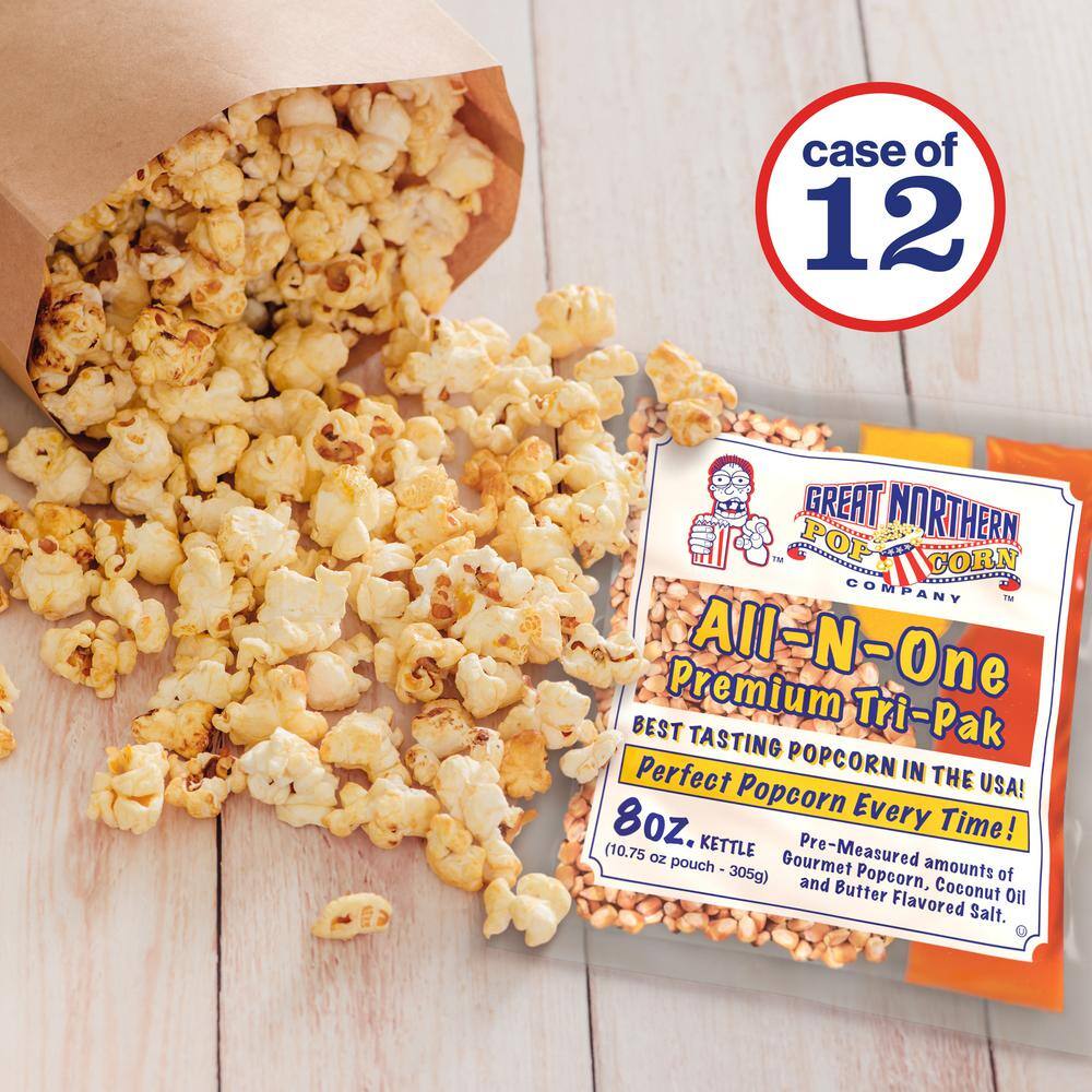 GREAT NORTHERN 8 oz. All-in-One Kernel, Salt, Oil Packets for Popping ...