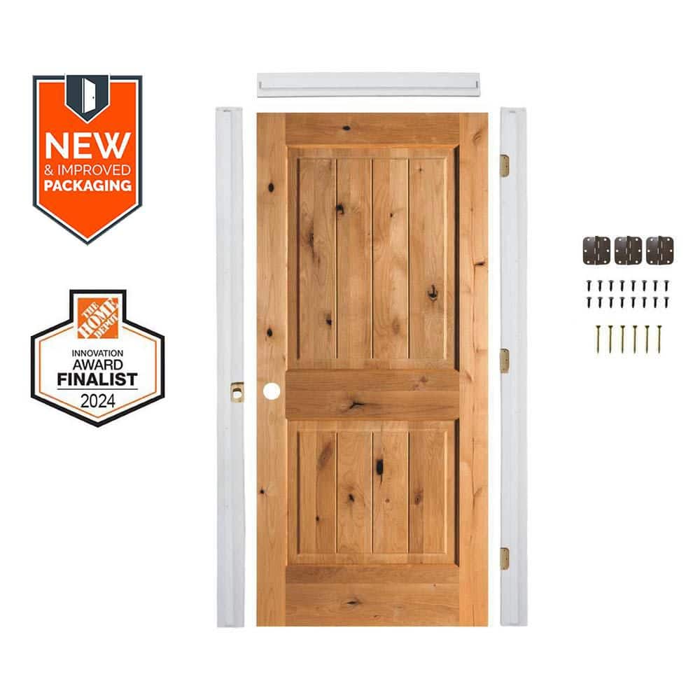 Krosswood Doors 28in.x80in. Knotty Alder sq.Top VG Right-Hand Clear ...