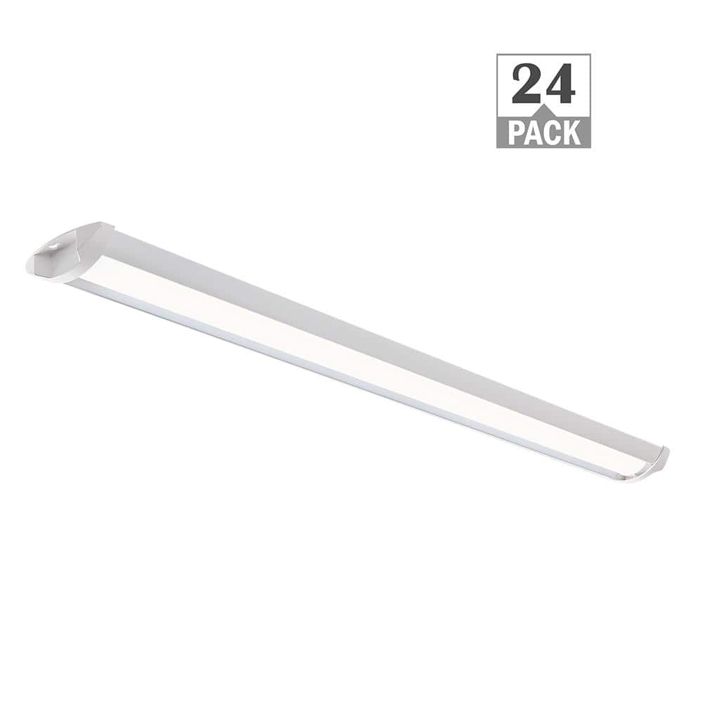 Commercial Electric 24-Pack 44 in. 3400 Lumens Easy Install LED ...