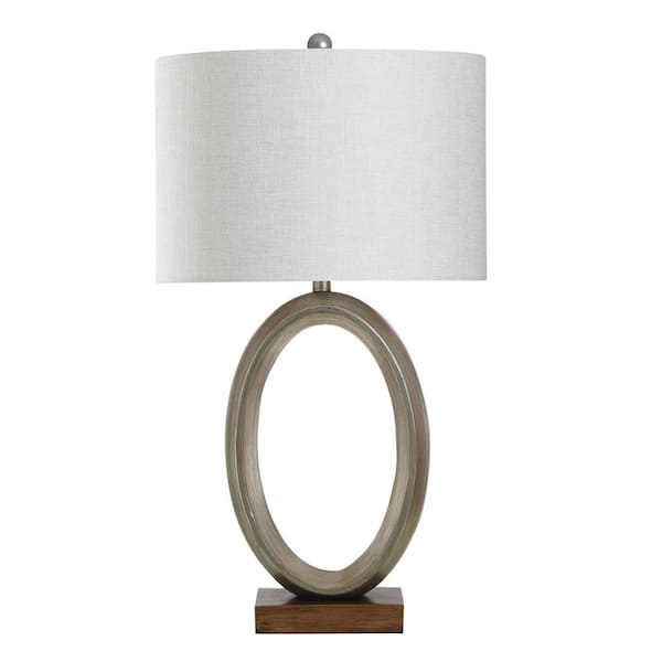 StyleCraft 32.75 in. Champagne Silver Transitional 1-Light Standard ...