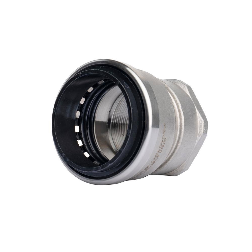 QUICKFITTING 2 in. Stainless Steel Push-to-Connect x FNPT (Female ...