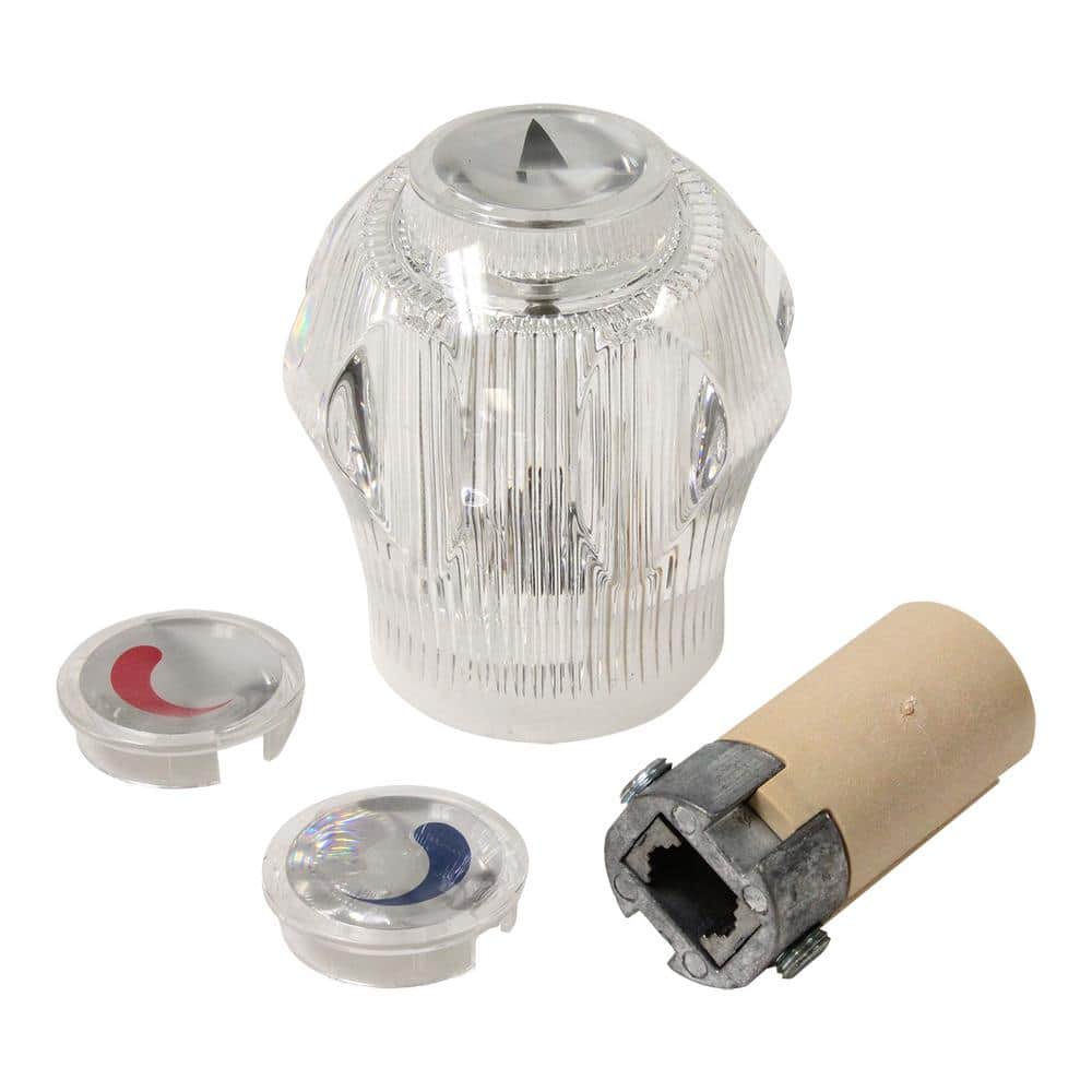 Everbilt Universal Faucet Handle with Round Knob Design in Clear Finish ...