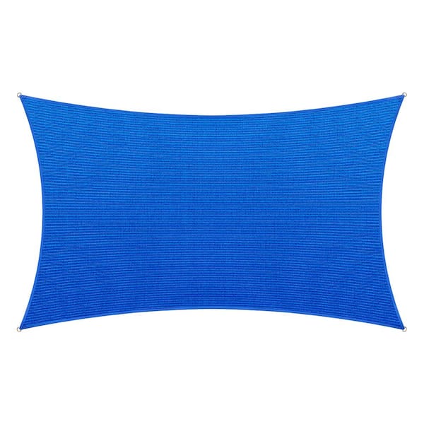 AMGO 8 ft. x 16 ft. Blue Rectangle Shade Sail Rectangle-8x16-Blue - The ...
