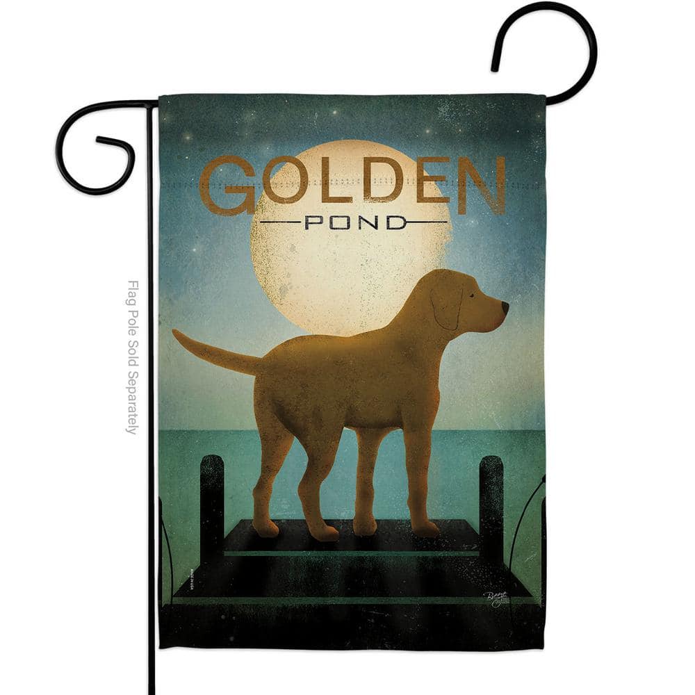 Breeze Decor 13 in. x 18.5 in. Golden Pond Dog Garden Flag Double-Sided ...