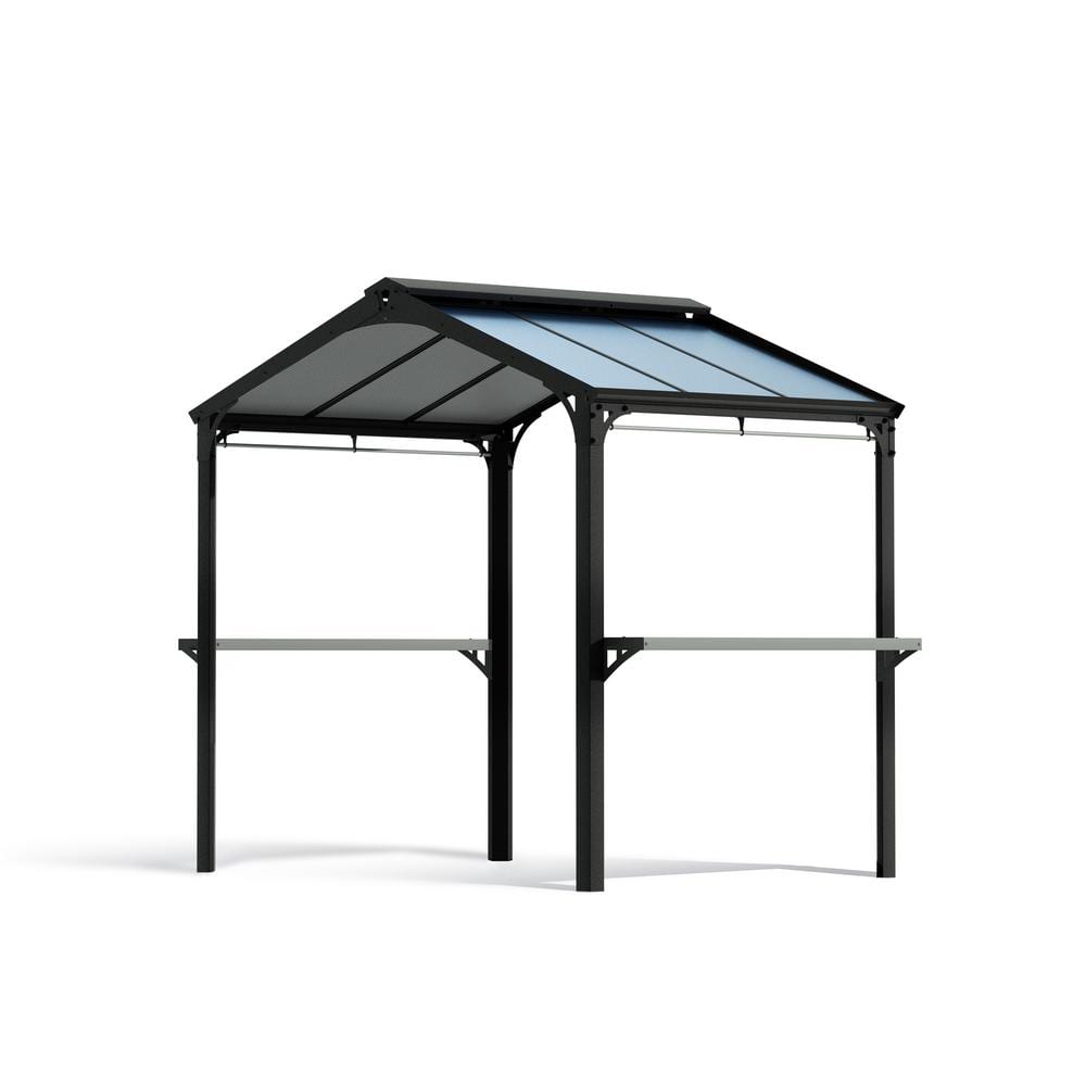 CANOPIA by PALRAM Austin 6 ft. x 8 ft. Black/Gray Opaque BBQ Garden ...