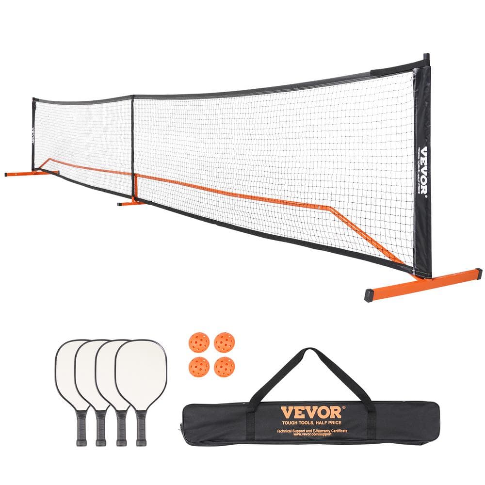 VEVOR Pickleball Net Set 22 ft. Pickleball System with Carrying Bag and ...