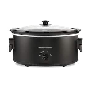 Hamilton Beach 6 qt. Gray Programmable Slow Cooker with Defrost and ...