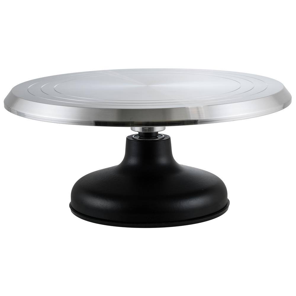 Winco 1-Tier Silver Revolving Decorating Cake Stand CKSR-12 - The Home ...