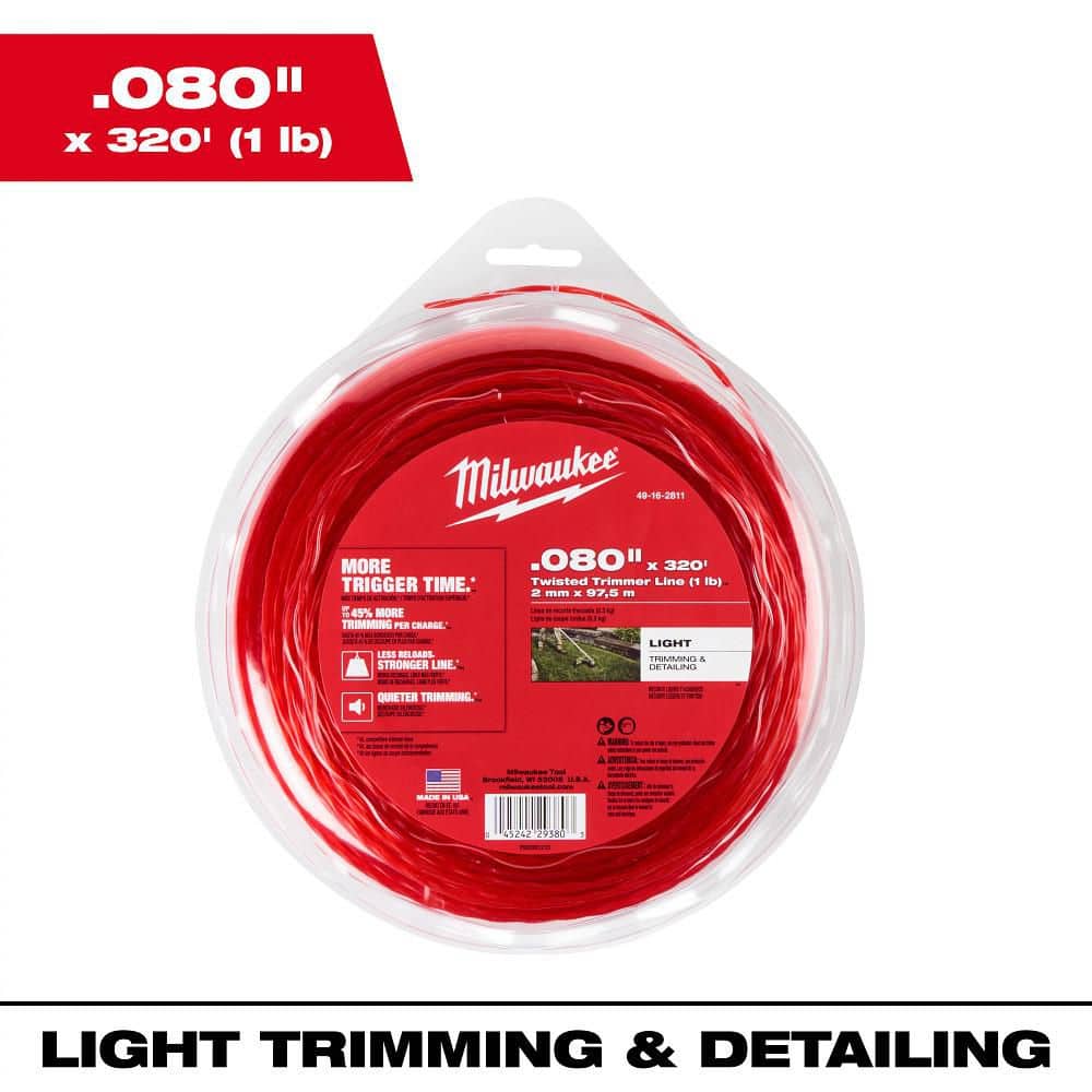 Milwaukee 0.080 in. x 320 ft. Trimmer Line 49-16-2811 - The Home Depot
