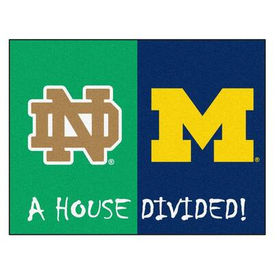FANMATS NCAA University of Michigan Black Heavy Duty 2-Piece 14 in. x ...