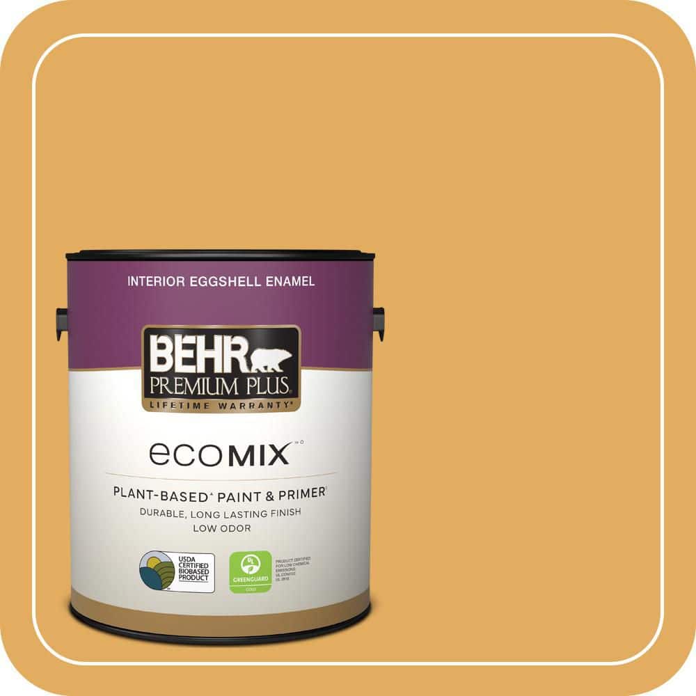 BEHR PREMIUM PLUS 1 gal. #310D-5 Sahara Shade Eggshell Enamel EcoMix ...