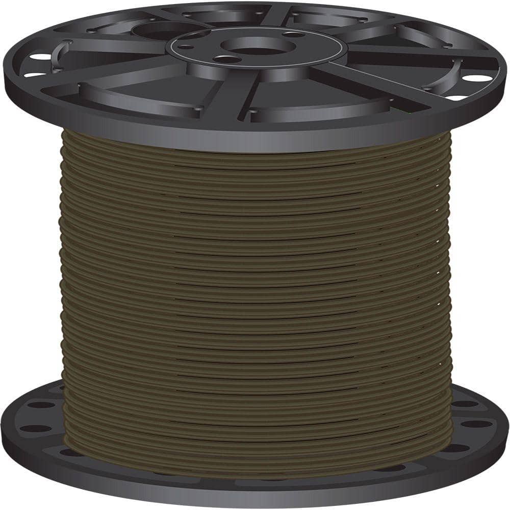 Southwire 2,500 ft. 10 Brown Solid CU THHN Wire 11602005 - The Home Depot