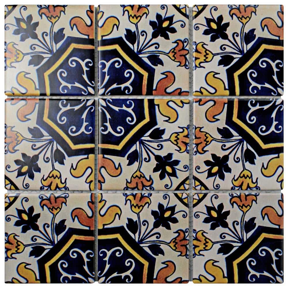 Merola Tile Affinity Monarch Delias 11-3/4 in. x 11-3/4 in. x 6 mm ...