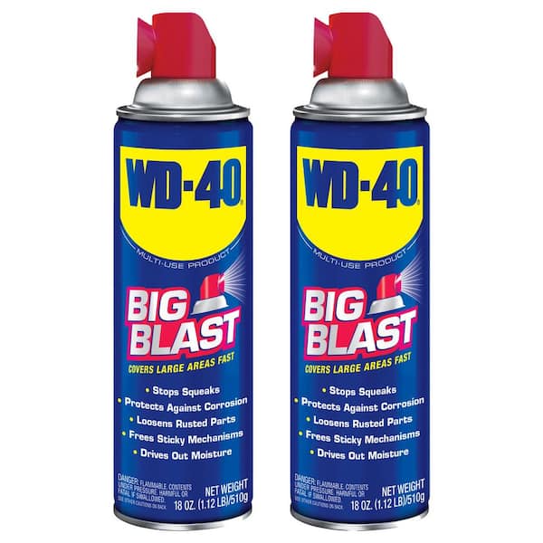 WD-40 18 oz. Big Blast, Multi Purpose Lubricant Spray (2-Pack) 612090 - The Home Depot