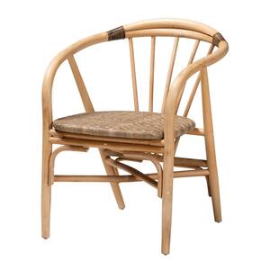 bali & pari Kaka Natural Rattan Dining Chair 209-12790-HD - The Home Depot
