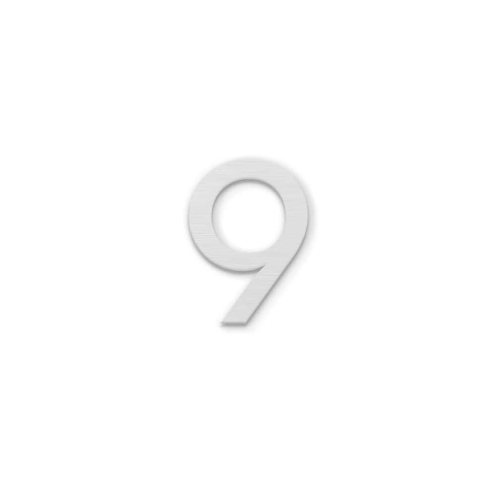 POST & PORCH 4 in. Magnetic Numbers - Silver Number 9 num-silver-9 ...