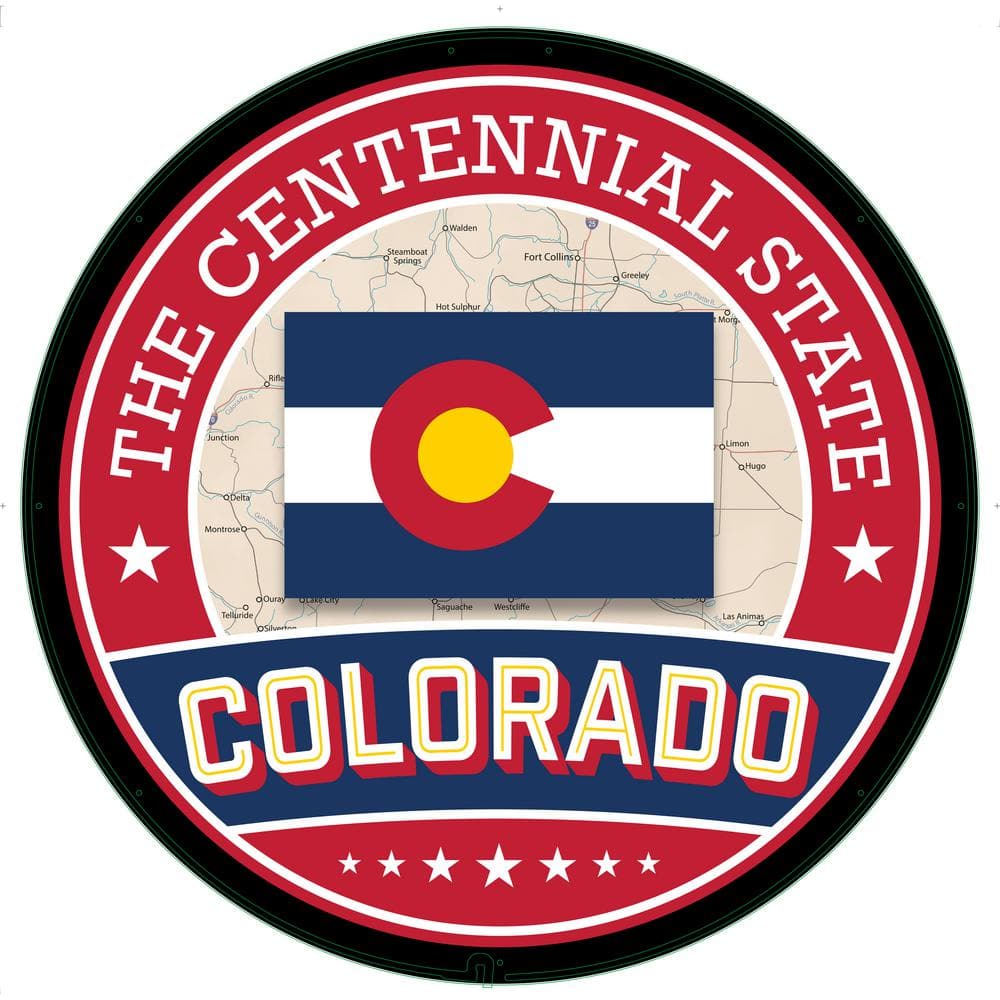 Evergreen 23 in. Colorado State Flag Plug-In LED Lighted Sign 8LED004RD ...