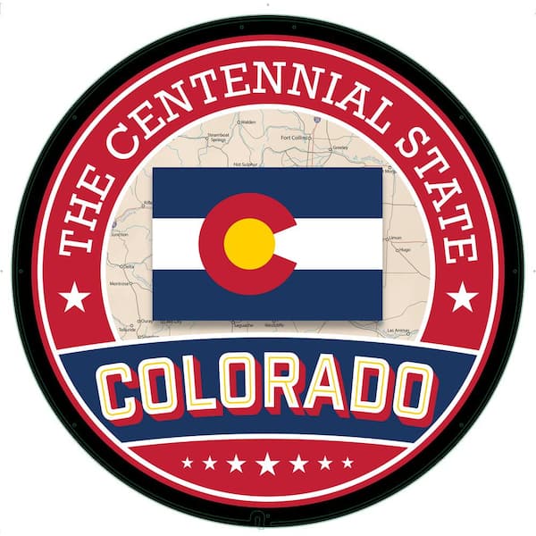 Evergreen 23 in. Colorado State Flag Plug-In LED Lighted Sign 8LED004RD ...