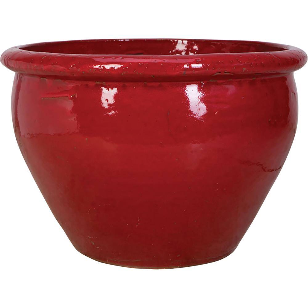 16 in. Atomic Red Ceramic Tubb Planter GGC-299C-ATR - The Home Depot