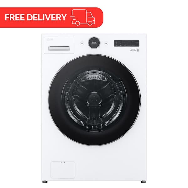 LG 4.5 cu. ft. Stackable Smart Front Load Washer in White with AI ...