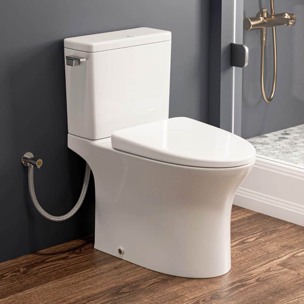 MaceratingFlo Rear Outlet Toilet 2-Piece with White Elongated Bowl, 7 ...
